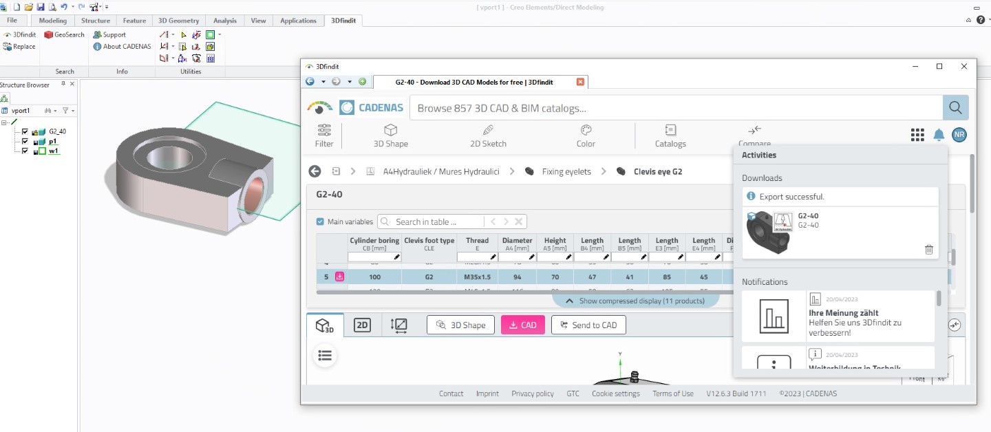 3Dfindit direkt im CAD-System: Blitzschnell zu CAD Modellen